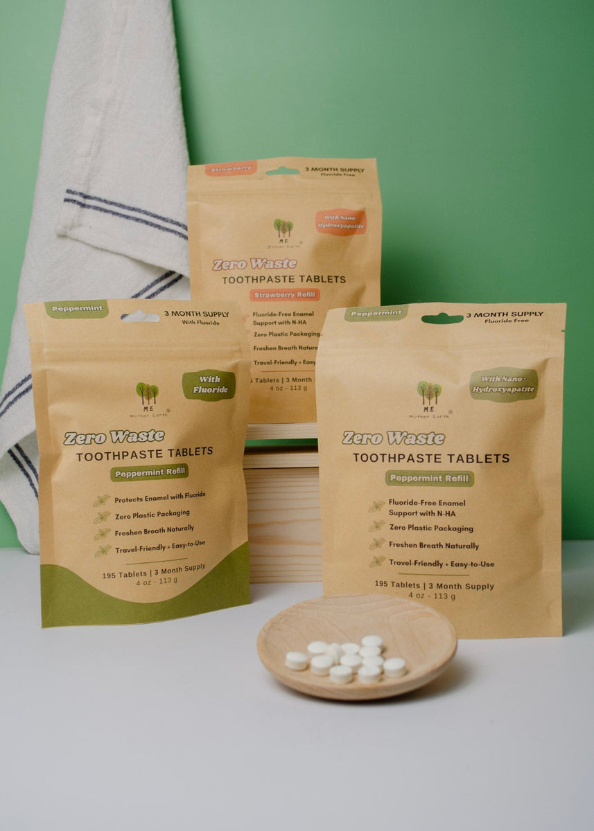 Zero Waste Toothpaste Tablets- 3 Month Refills – Me Mother Earth
